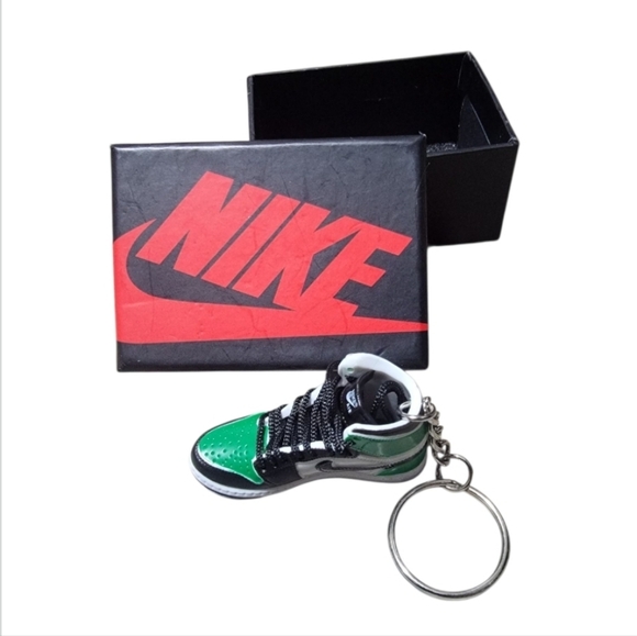 Nike | Accessories | Nike Green And Black Mini Sneaker Keychain | Poshmark